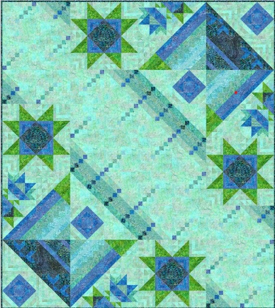 Quilt Kit Top Sea Stars Wilmington Prints 96" x 108" | ABBI MAYS FABRIC ...